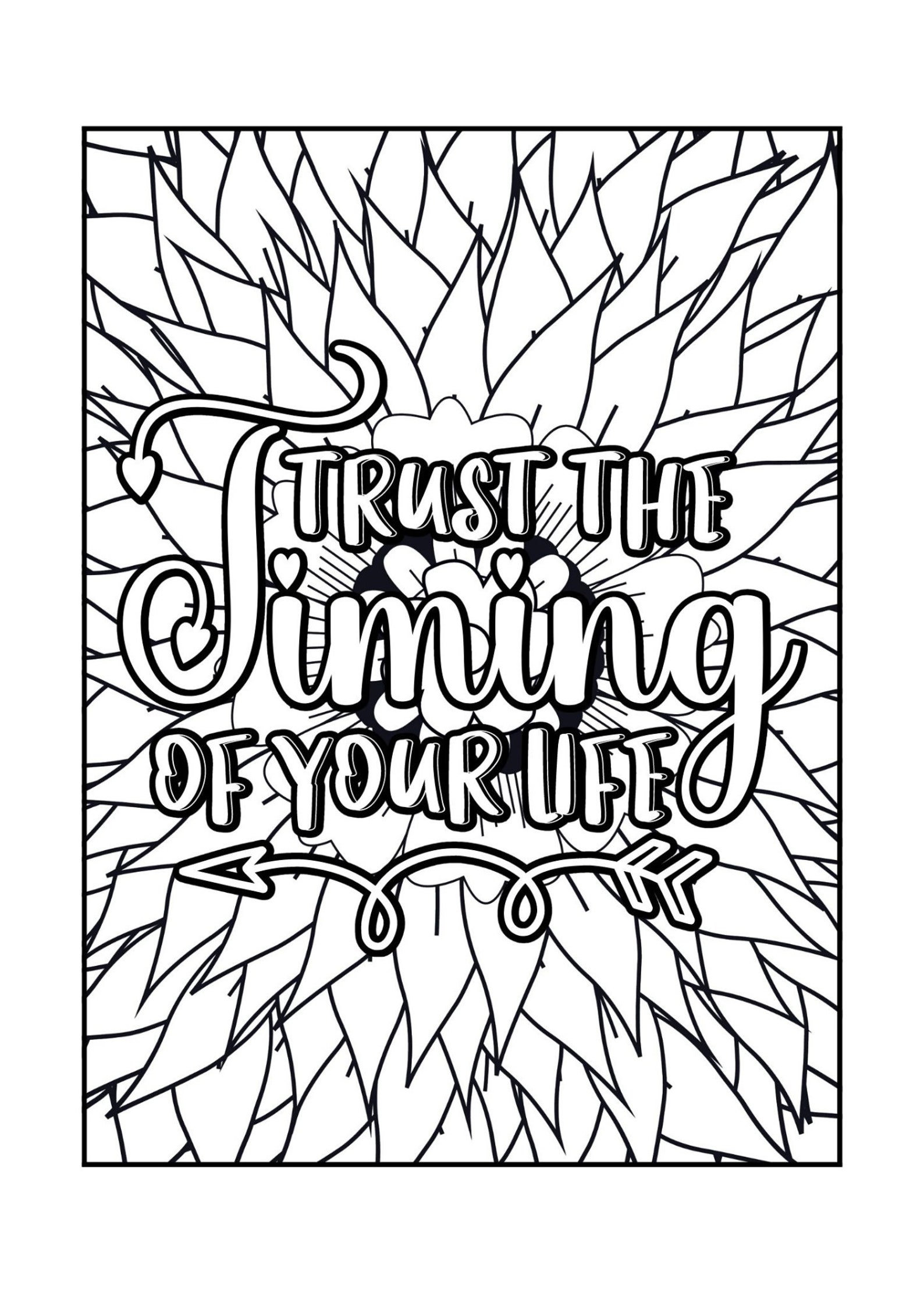 Printable Coloring Pages for Mental Health and Relaxation - Etsy