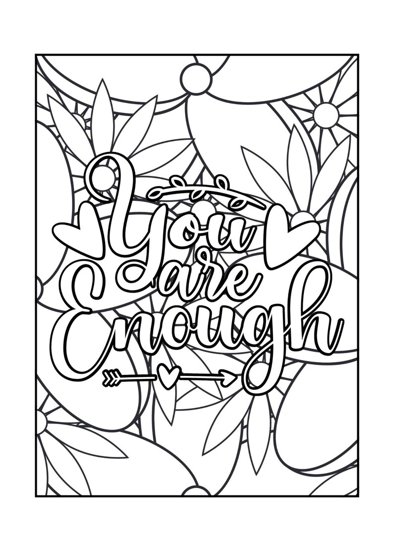 Printable Coloring Pages for Mental Health and Relaxation - Etsy