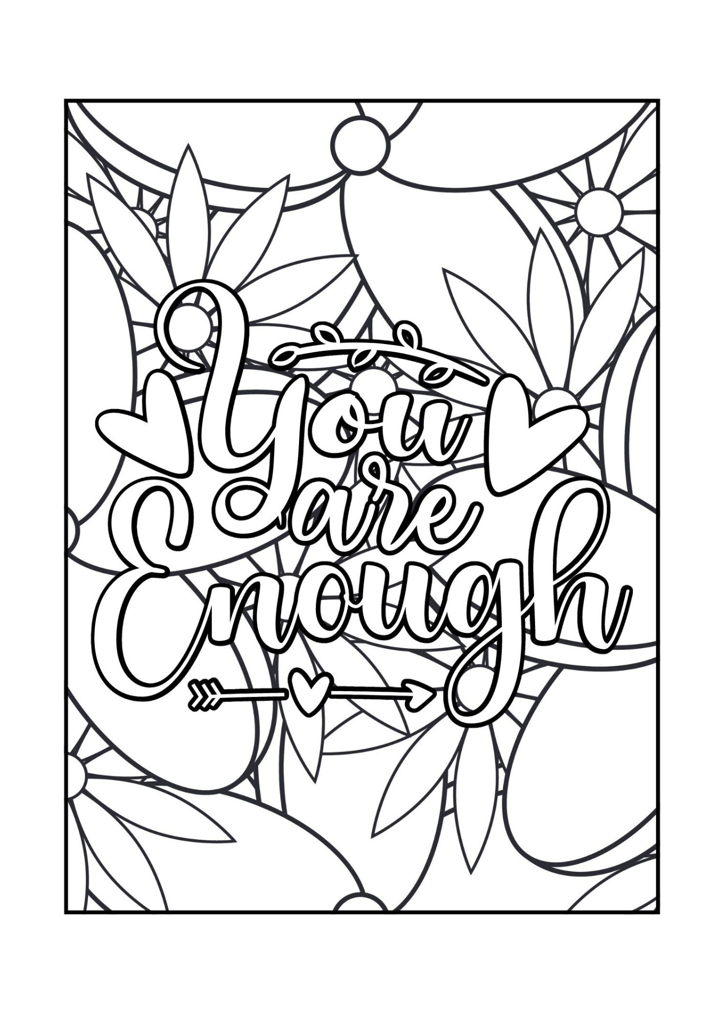 Printable Coloring Pages for Mental Health and Relaxation - Etsy