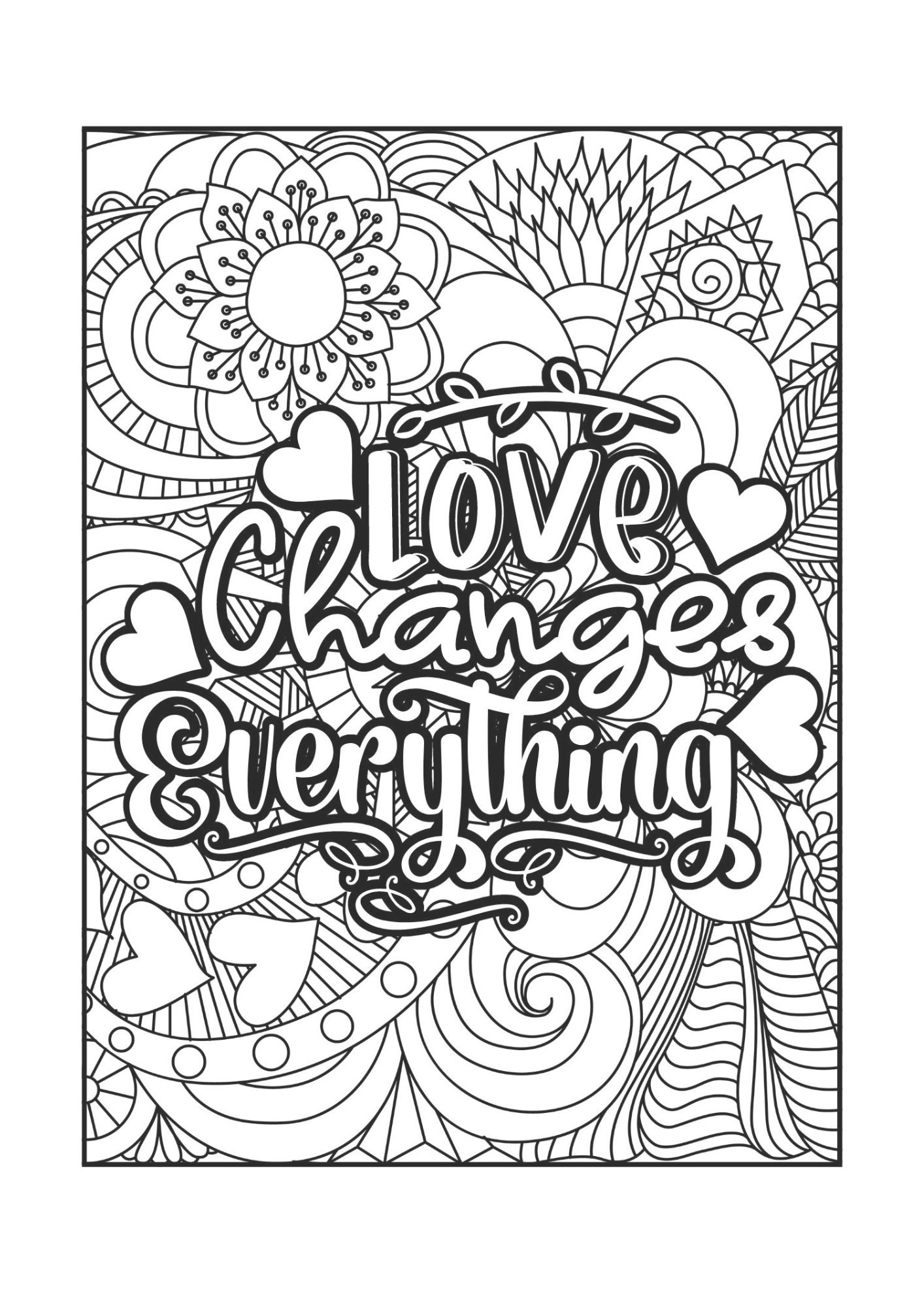 Printable Coloring Pages for Mental Health and Relaxation - Etsy