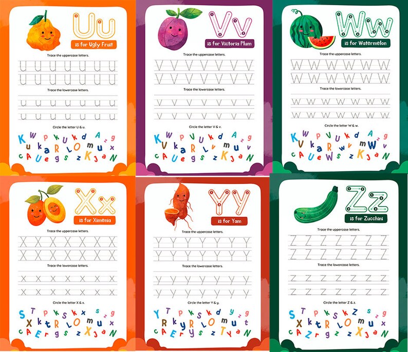 Letter Tracing Interactive Learning Activities Alphabet Practice ...