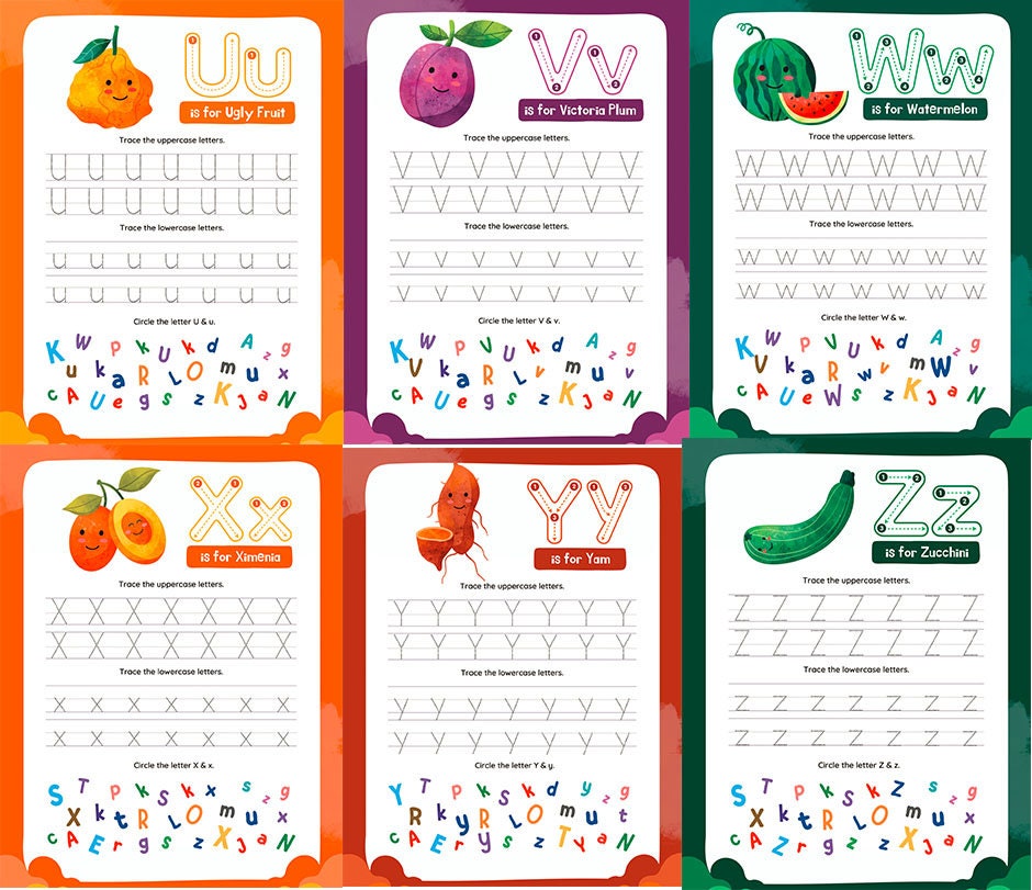 Letter Tracing Interactive Learning Activities Alphabet Practice ...