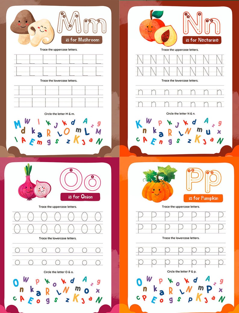 Letter Tracing Interactive Learning Activities Alphabet Practice ...