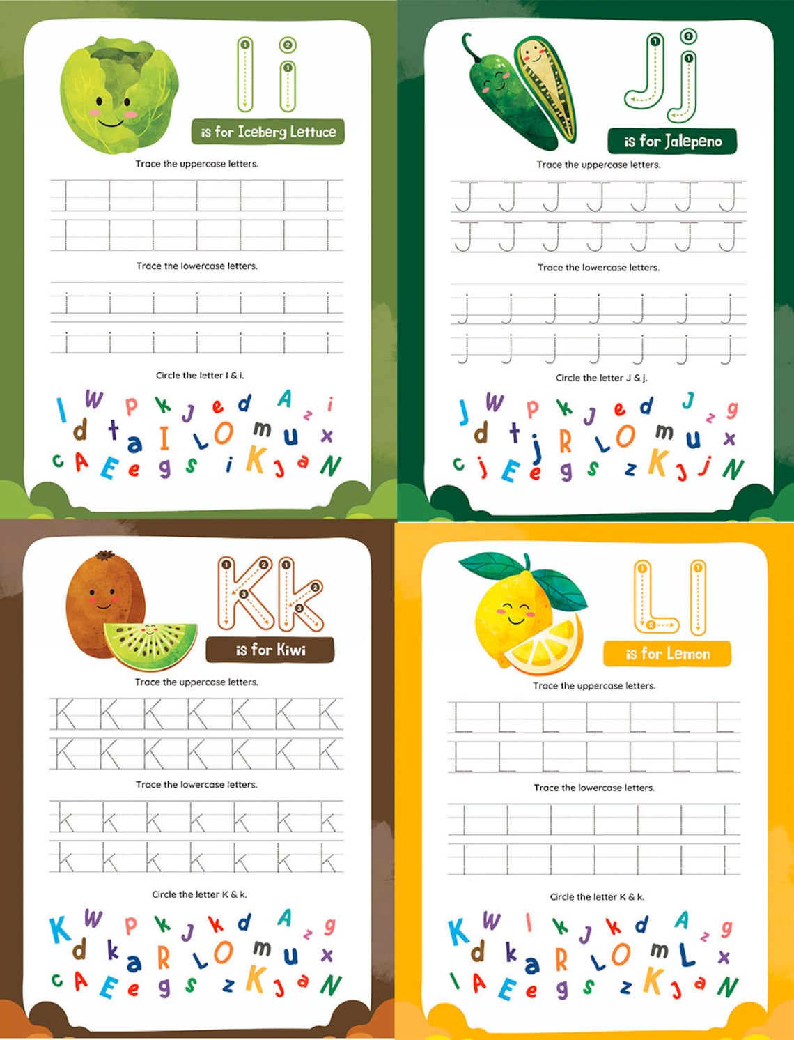 Letter Tracing Interactive Learning Activities Alphabet Practice ...