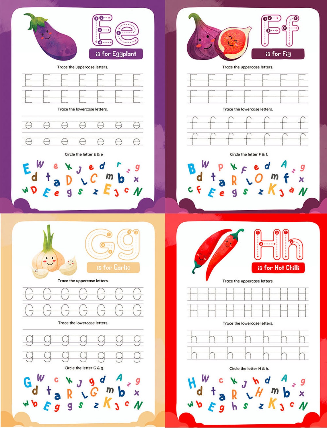 Letter Tracing Interactive Learning Activities Alphabet Practice ...