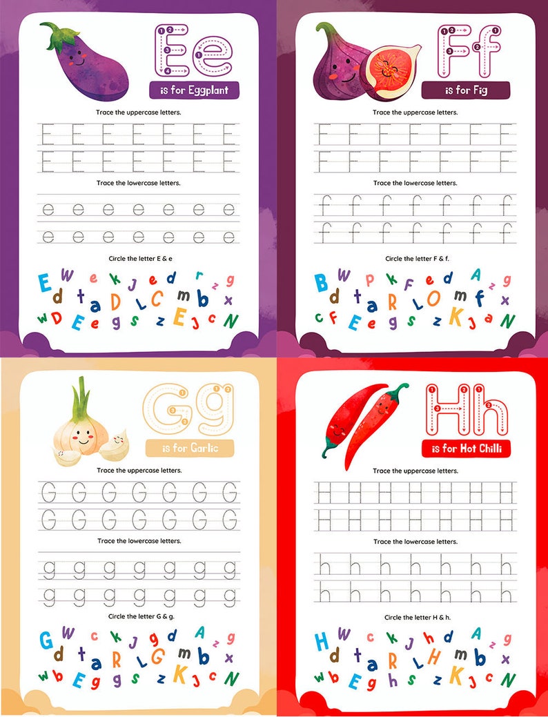 Letter Tracing Interactive Learning Activities Alphabet Practice ...