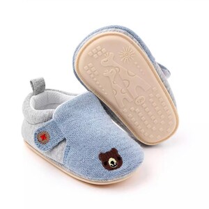 Cotton Baby Slippers Soft Rubber Sole Shoes Non-slip Indoor or Outdoor ...