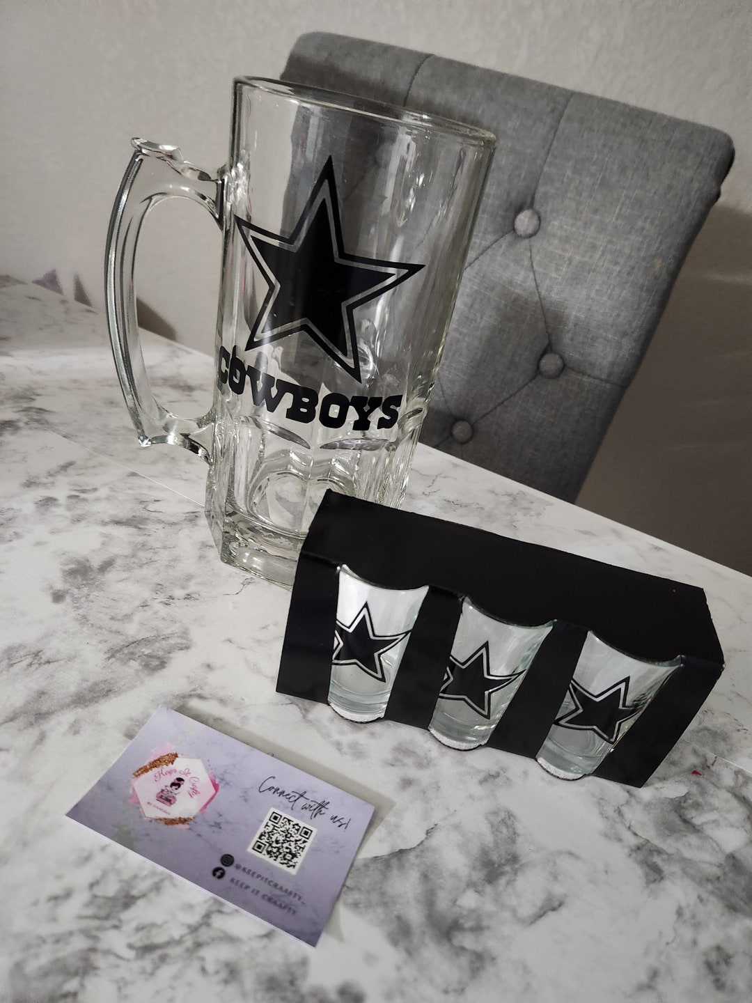 Dallas Cowboys Glass - Etsy