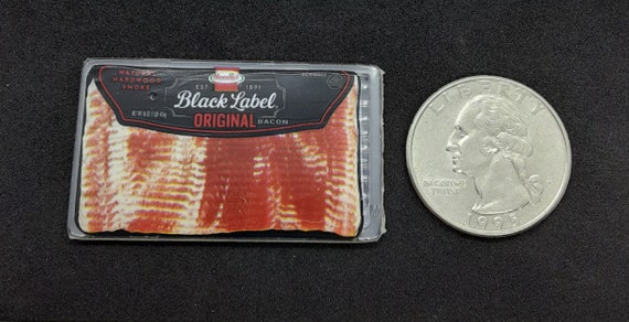 Miniature Black Label Pack of Bacon | Etsy