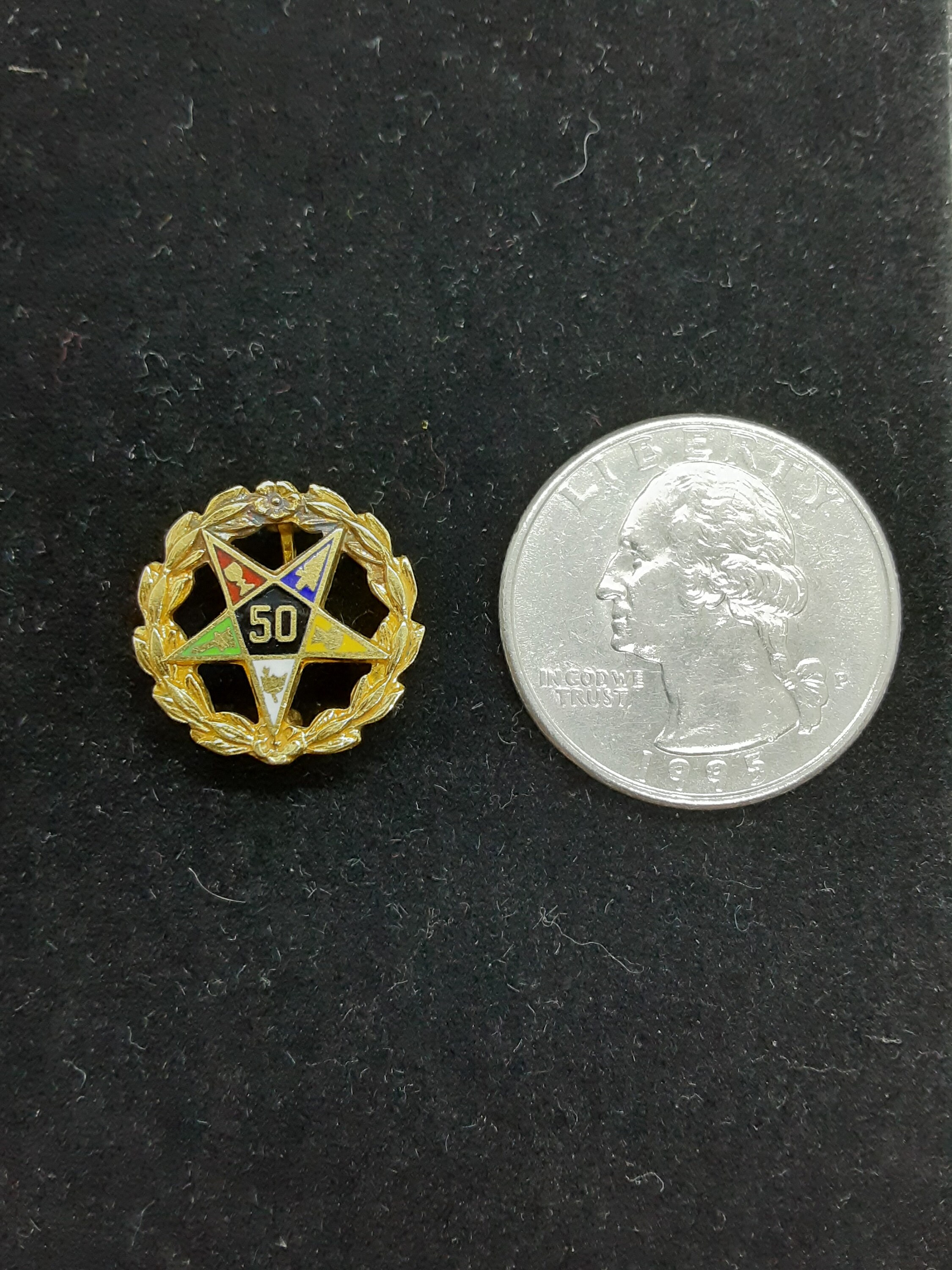 Vintage 50 Year Pin Masonic Order of the Eastern - Etsy