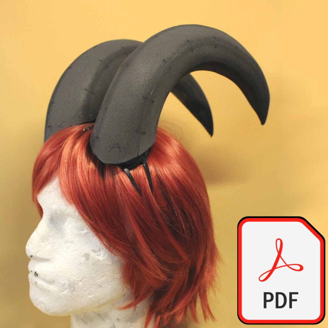DIY Devil Horns Template, Cosplay Pattern (PDF) - Etsy