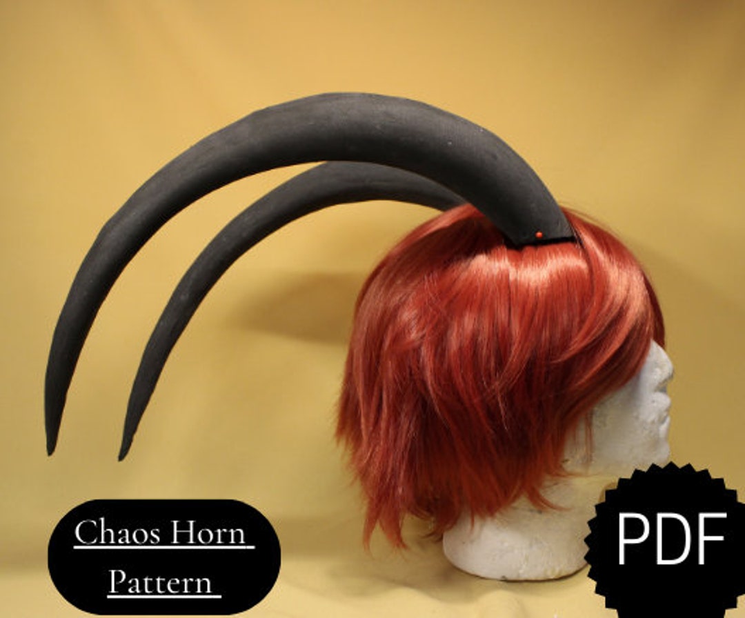 DIY Choas Dragon Horns PDF Digital File Larping Fantasy Cosplay ...