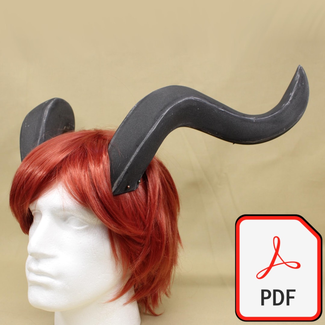 DIY Dragon Horns Template, Wyrm Cosplay PDF (digital Download) - Etsy
