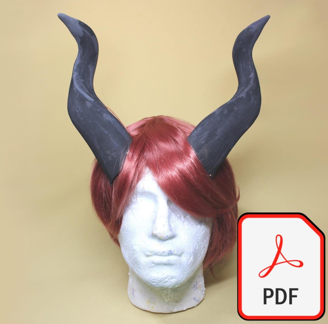 DIY Cosplay Horns Template: Small Antlers PDF Pattern & Video Tutorial ...