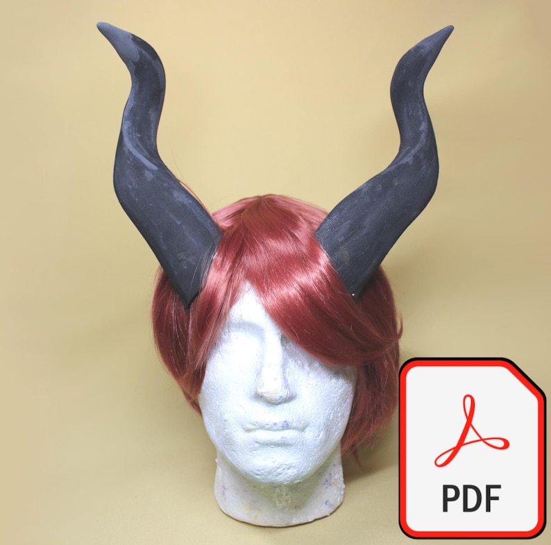 DIY Cosplay Horns Template: Small Antlers PDF Pattern & Video Tutorial ...