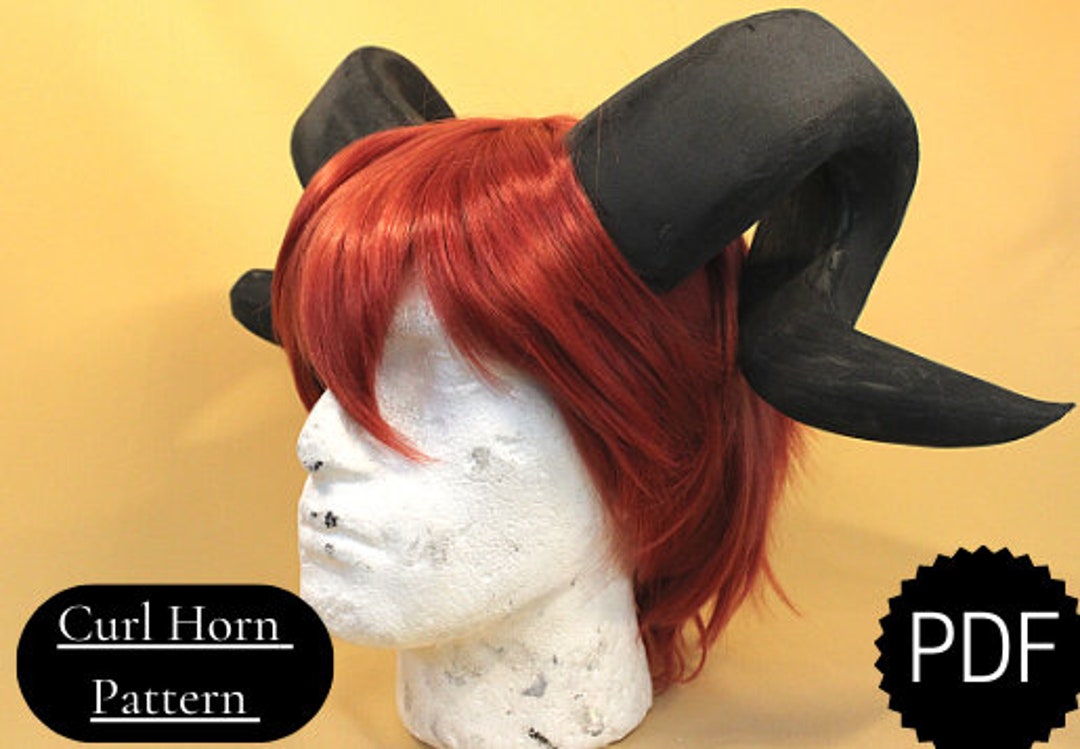 DIY Curl Dragon Horns PDF Digital File Larping Fantasy Cosplay Template ...