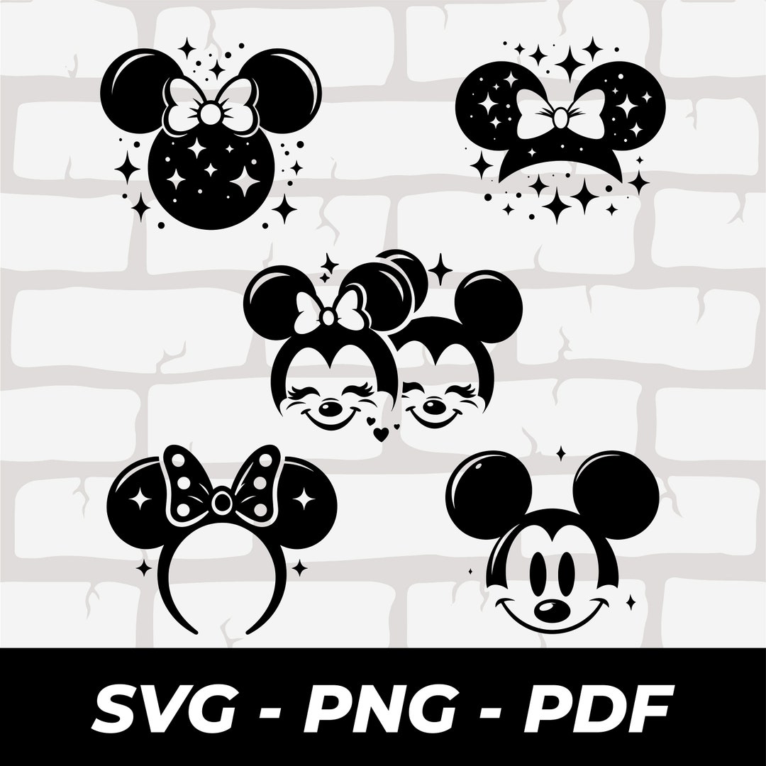 Mouse Ears SVG Bundle Instant Download DIY Crafts Premium Quality - Etsy