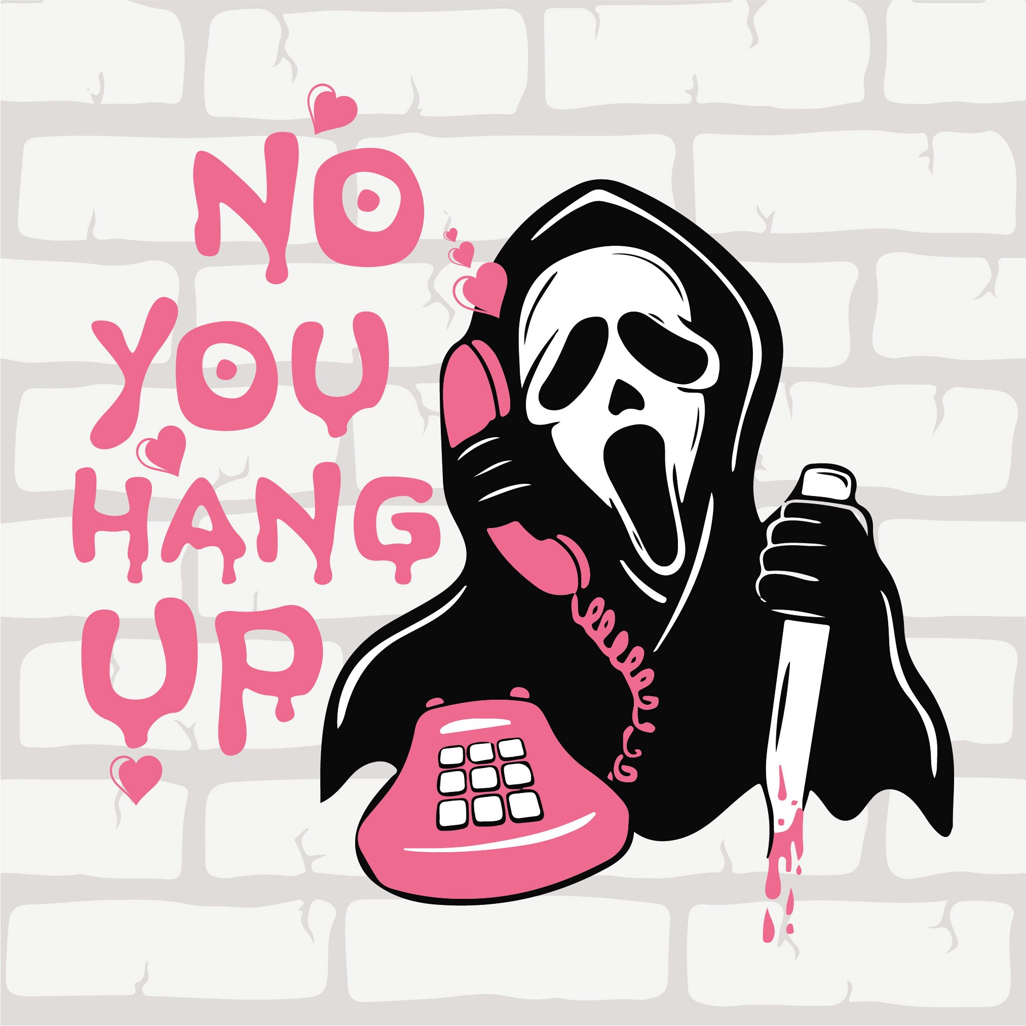 No You Hang up SVG Scream Svg Funny Horror Scream PNG Scream - Etsy