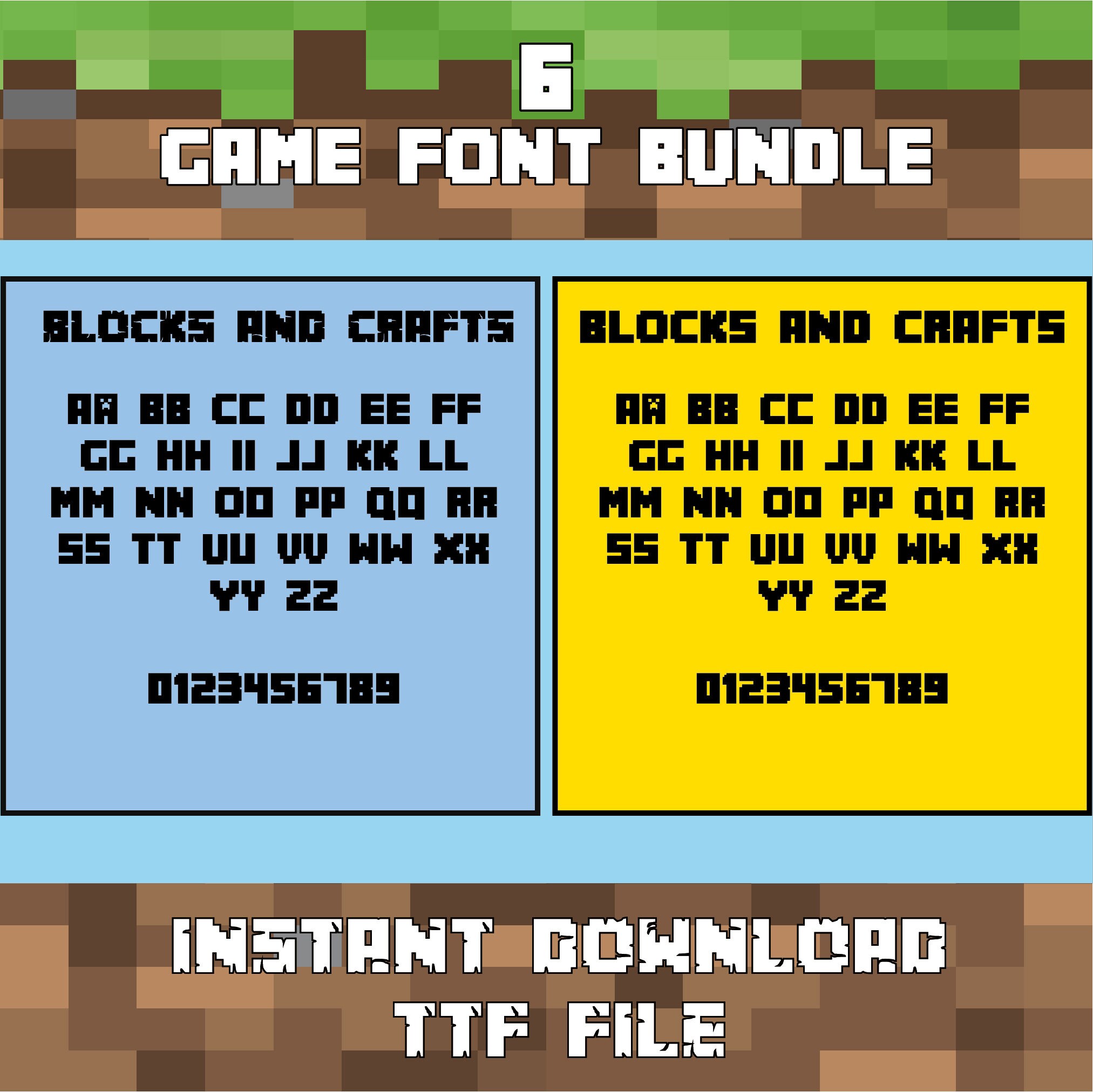 Pixel Game Fonts Bundle Gamer Fonts Pixelcraft Font Game - Etsy