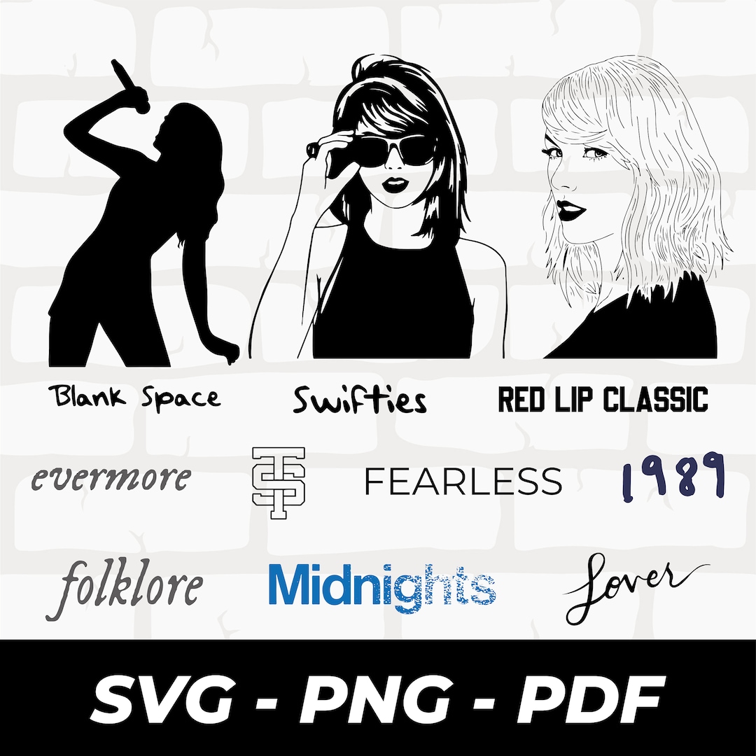 Taylor Swift SVG Pop Star Swifties SVG Bundle Silhouettes - Etsy