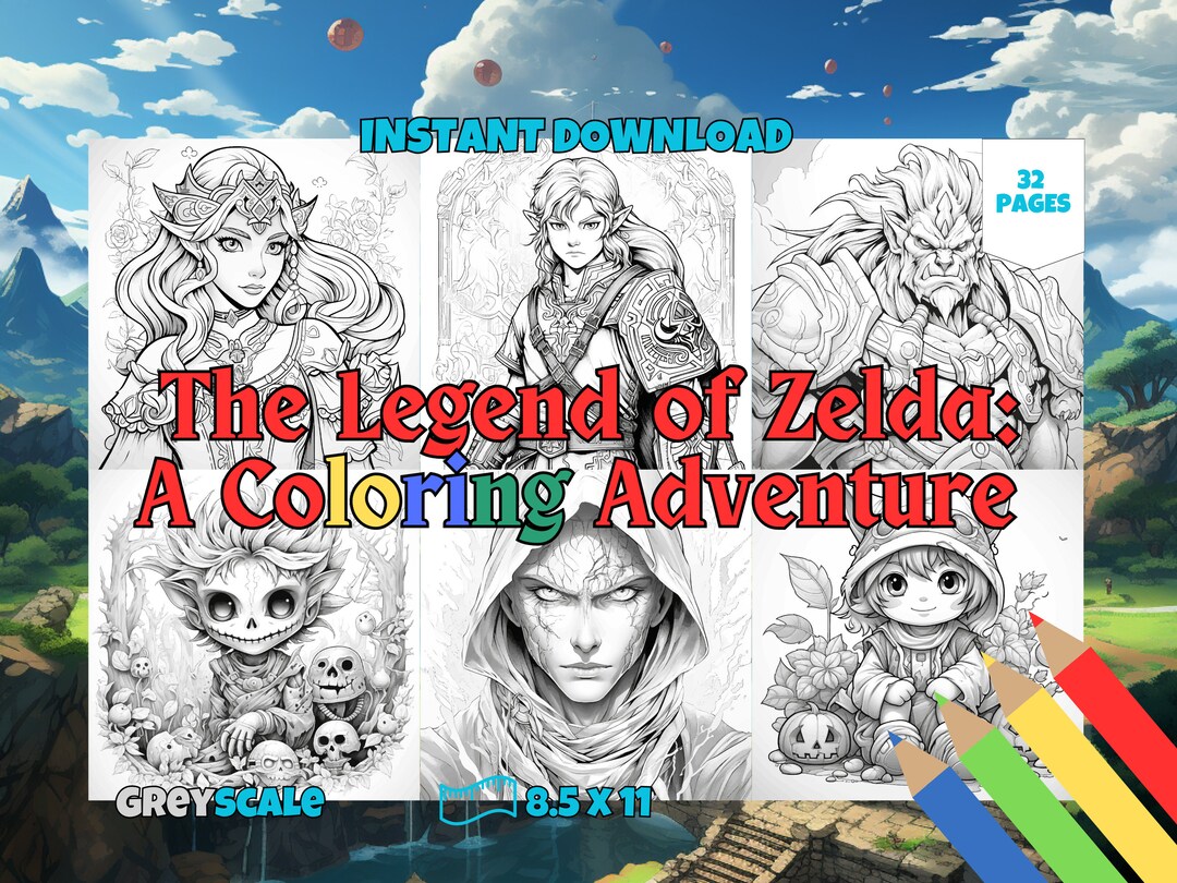 Coloriages de la légende de Zelda Fichier PDF imprimable en ...