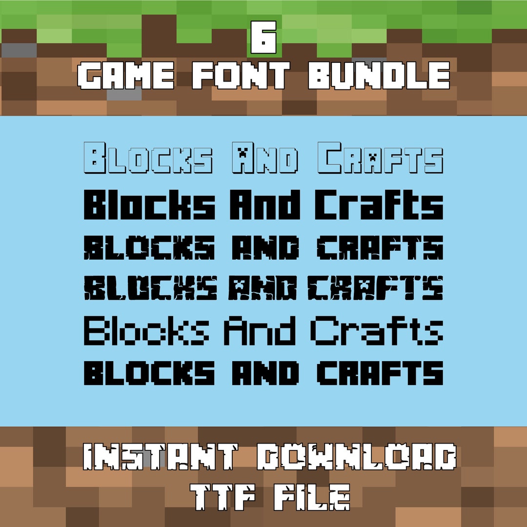 Pixel Game Fonts Bundle Gamer fonts PixelCraft Font Game - Etsy Portugal