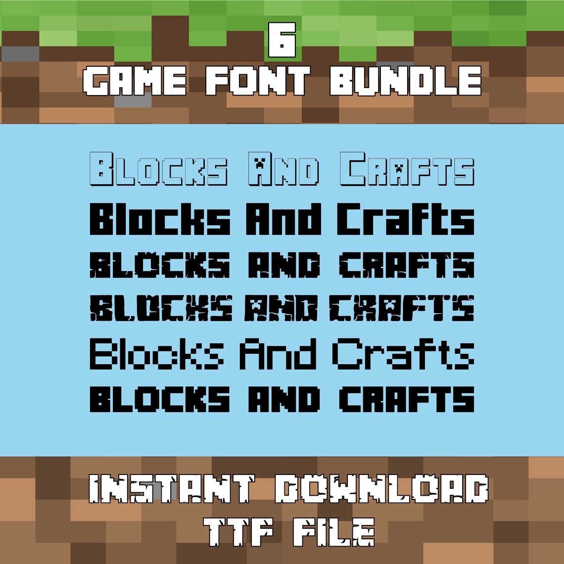 Pixel Game Fonts Bundle Gamer Fonts Pixelcraft Font Game - Etsy