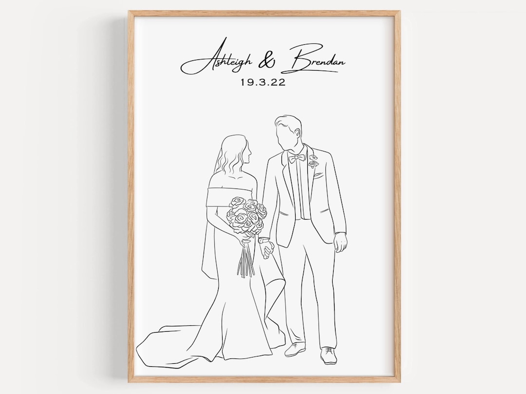 Custom Line Drawing, Minimalist Faceless Portrait Art - Etsy