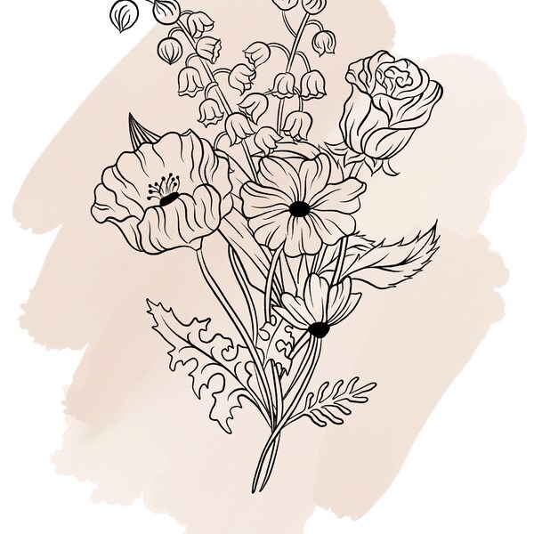Birth Flower - Etsy