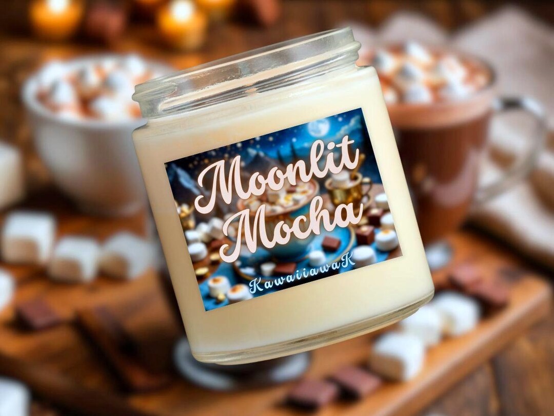 Moonlit•mocha Candle | Limited Edition | Natural Soy Candle | Winter ...