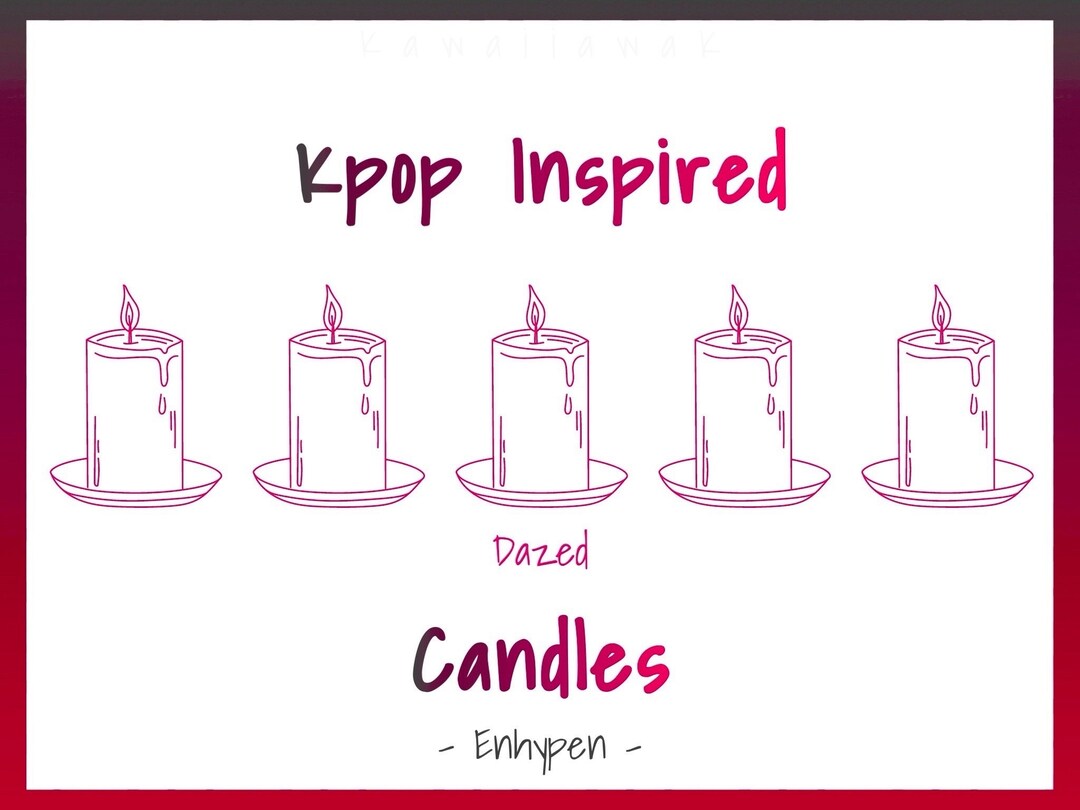 Kpop Inspired Candle Kpop Inspired Candles Custom Kpop Candles ...
