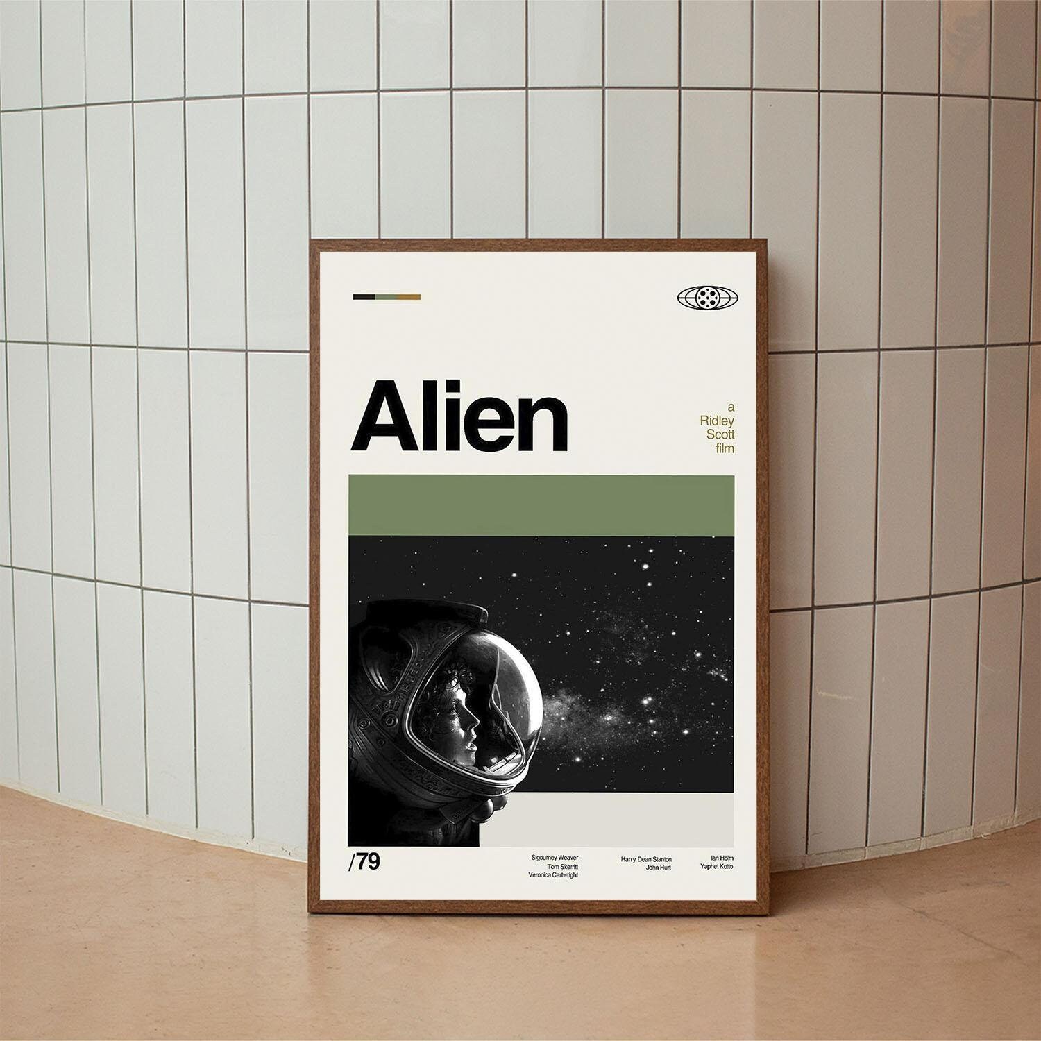 Alien by Ridley Scott Xenomorph Mid Century Modern Art Film - Etsy