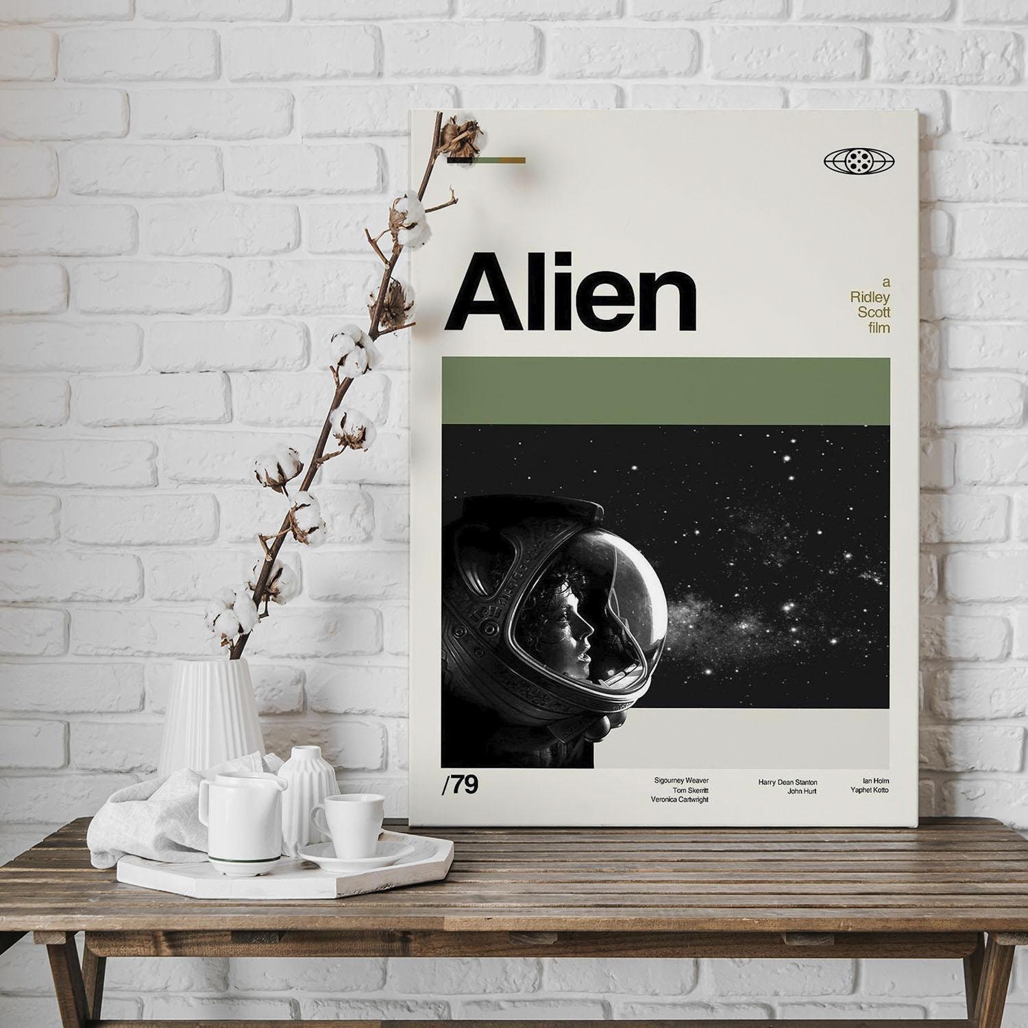 Alien by Ridley Scott Xenomorph Mid Century Modern Art Film - Etsy