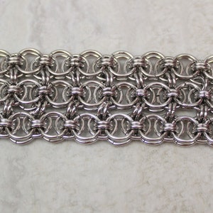 Elegant Helm Weave Chain Maille Bracelet Handcrafted Chainmail Jewelry ...