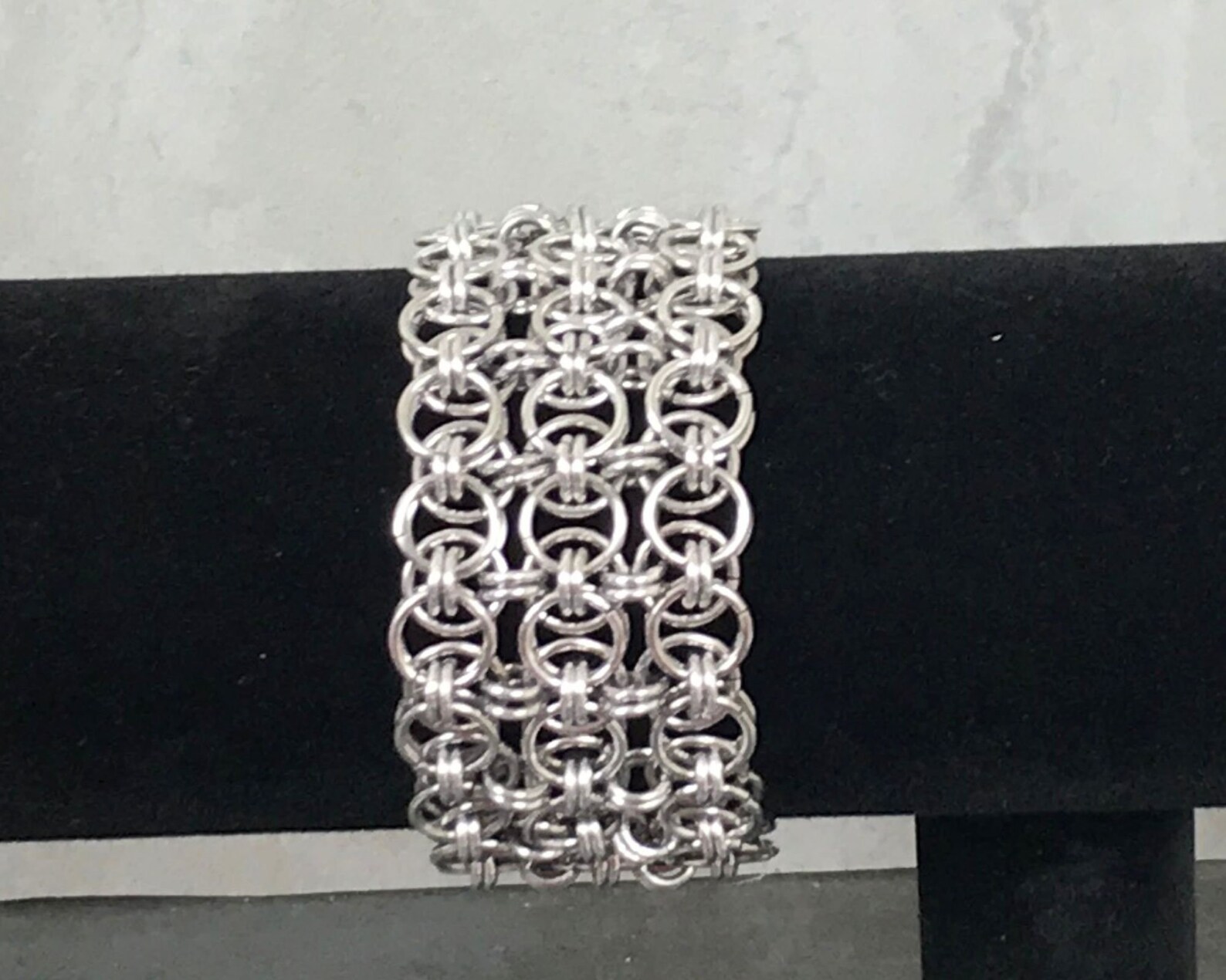 Elegant Helm Weave Chain Maille Bracelet Handcrafted Chainmail Jewelry ...