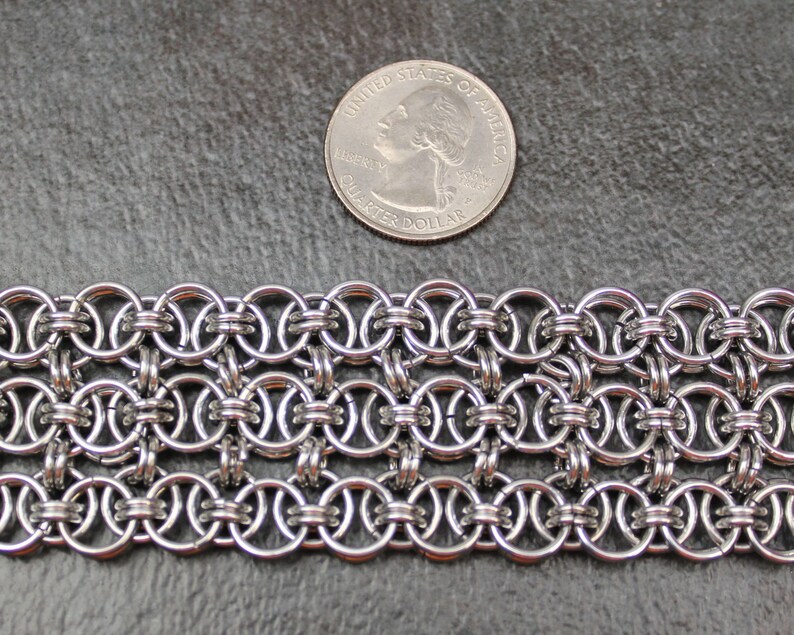 Elegant Helm Weave Chain Maille Bracelet Handcrafted Chainmail Jewelry ...