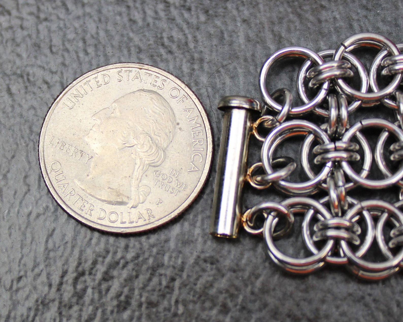 Elegant Helm Weave Chain Maille Bracelet Handcrafted Chainmail Jewelry ...