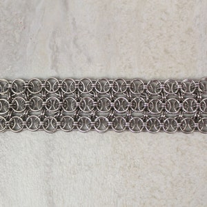 Elegant Helm Weave Chain Maille Bracelet Handcrafted Chainmail Jewelry ...