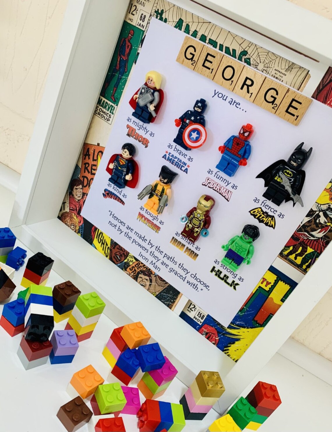 Superhero Frame Superhero Picture Frame Superhero Photo | Etsy