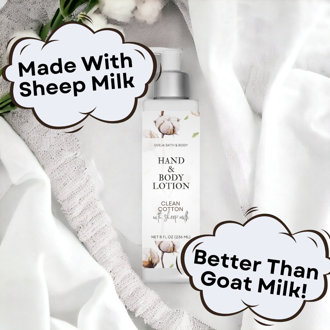 Sheep Milk Lotion // Clean Cotton // Moisturizing Lotion - Etsy