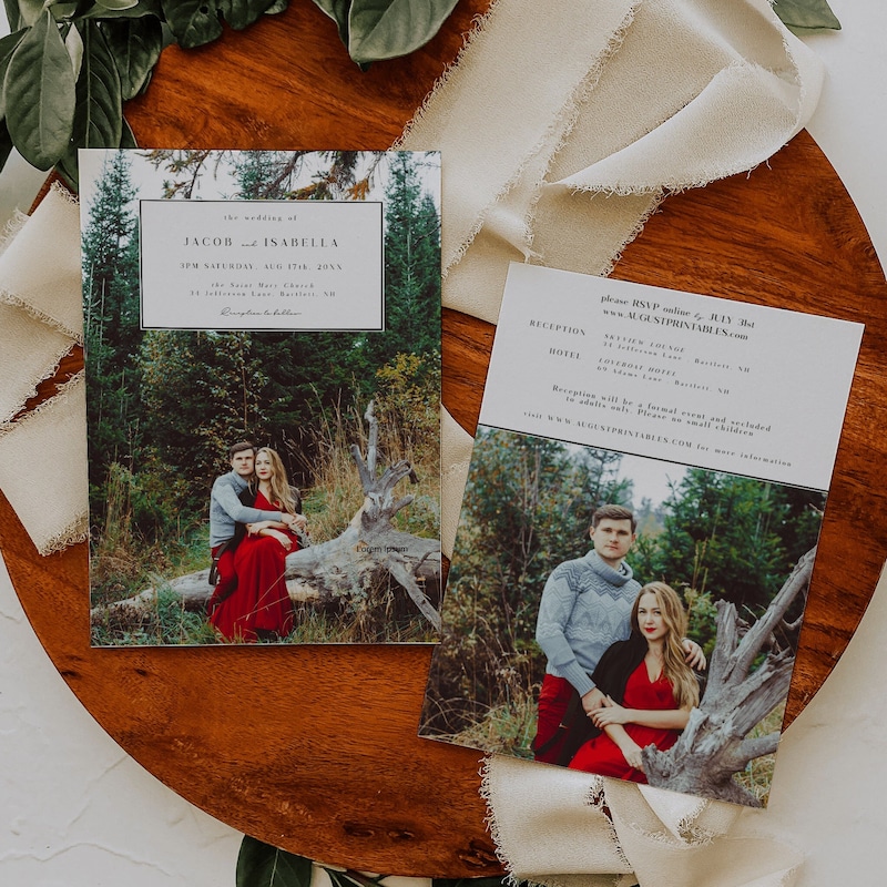 Wedding Invitations With Photo - Etsy
