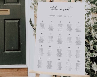 Graduation Seating Chart Template - Etsy