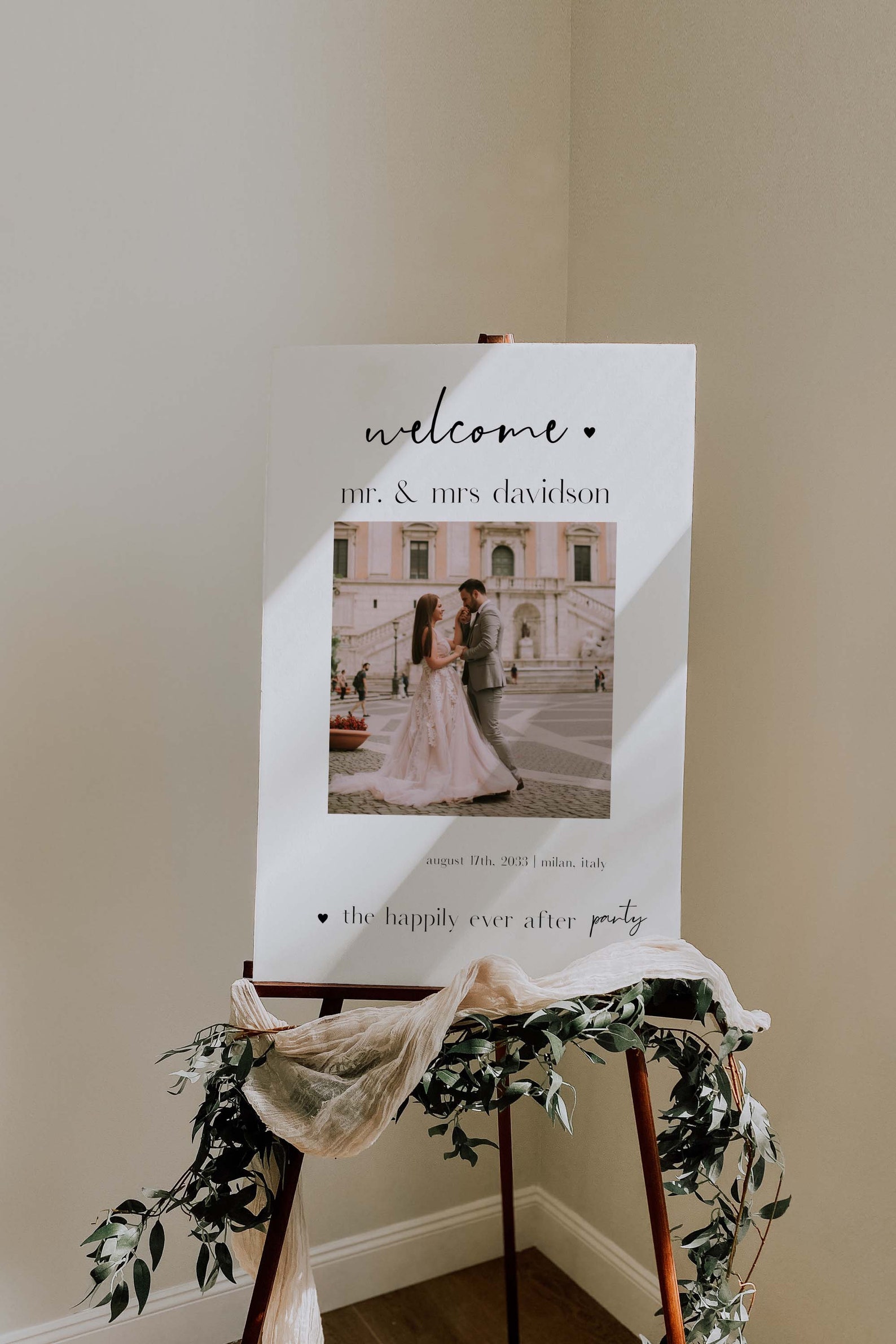 Wedding Welcome Sign Happily Ever After We Eloped Elopement Celebration ...