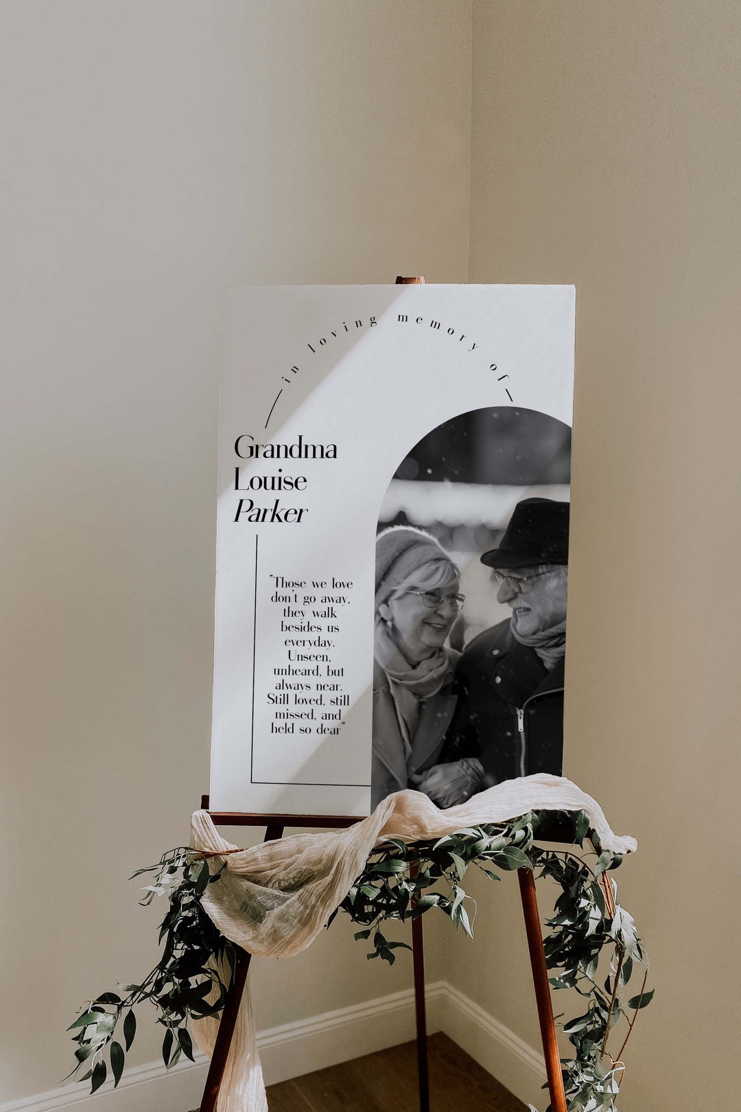 In Loving Memory Editable Portrait Template for Funeral Banquet Event ...