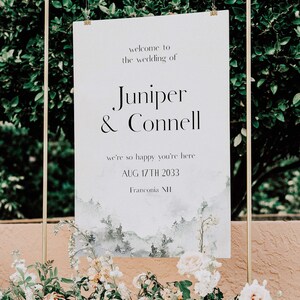 PAINTED FOREST | Wedding Welcome Sign Editable Template Poster ...