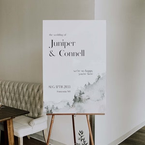 PAINTED FOREST | Wedding Welcome Sign Editable Template Poster ...