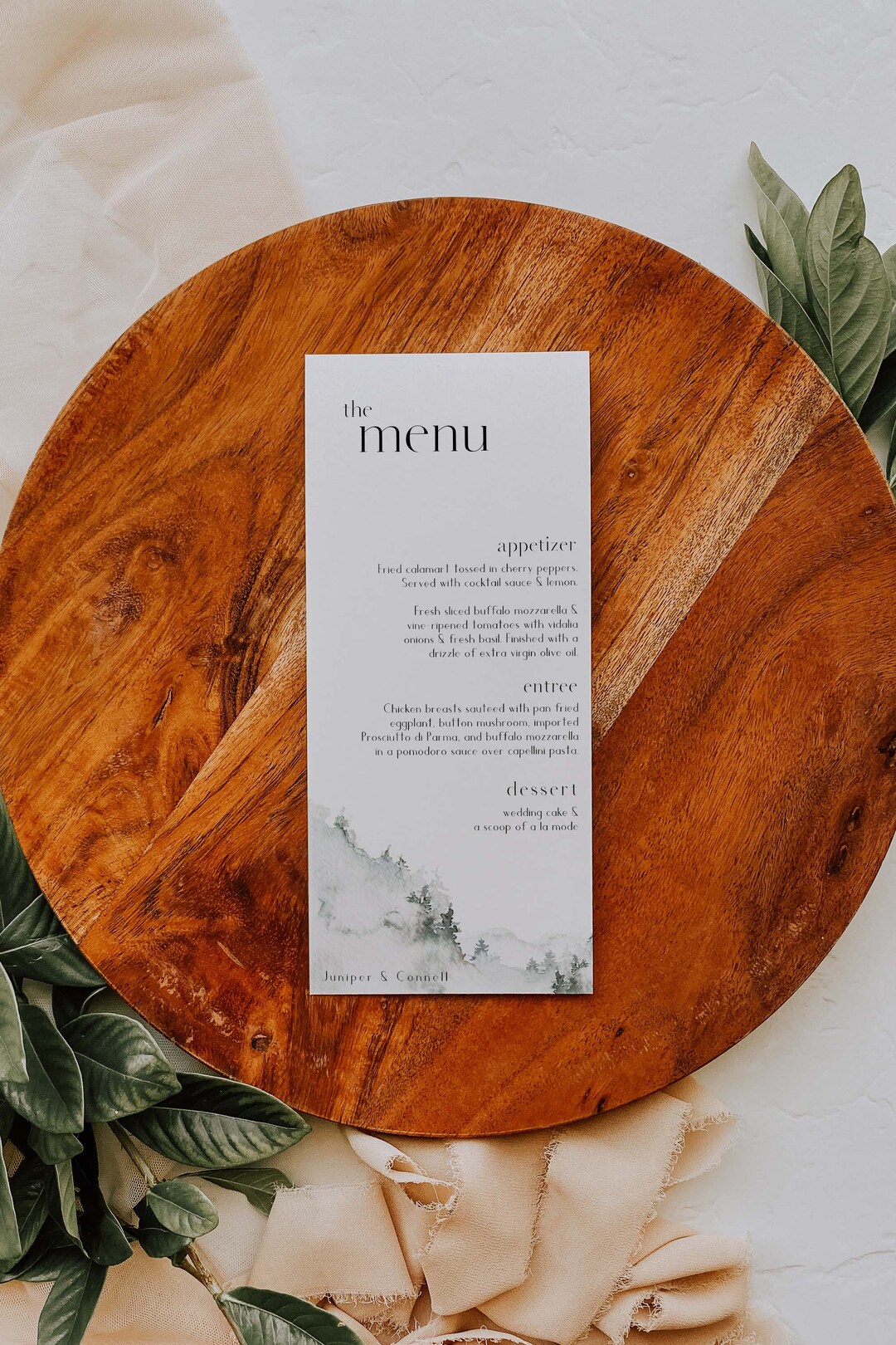 PAINTED FOREST Menu Editable Template Digital Download - Etsy