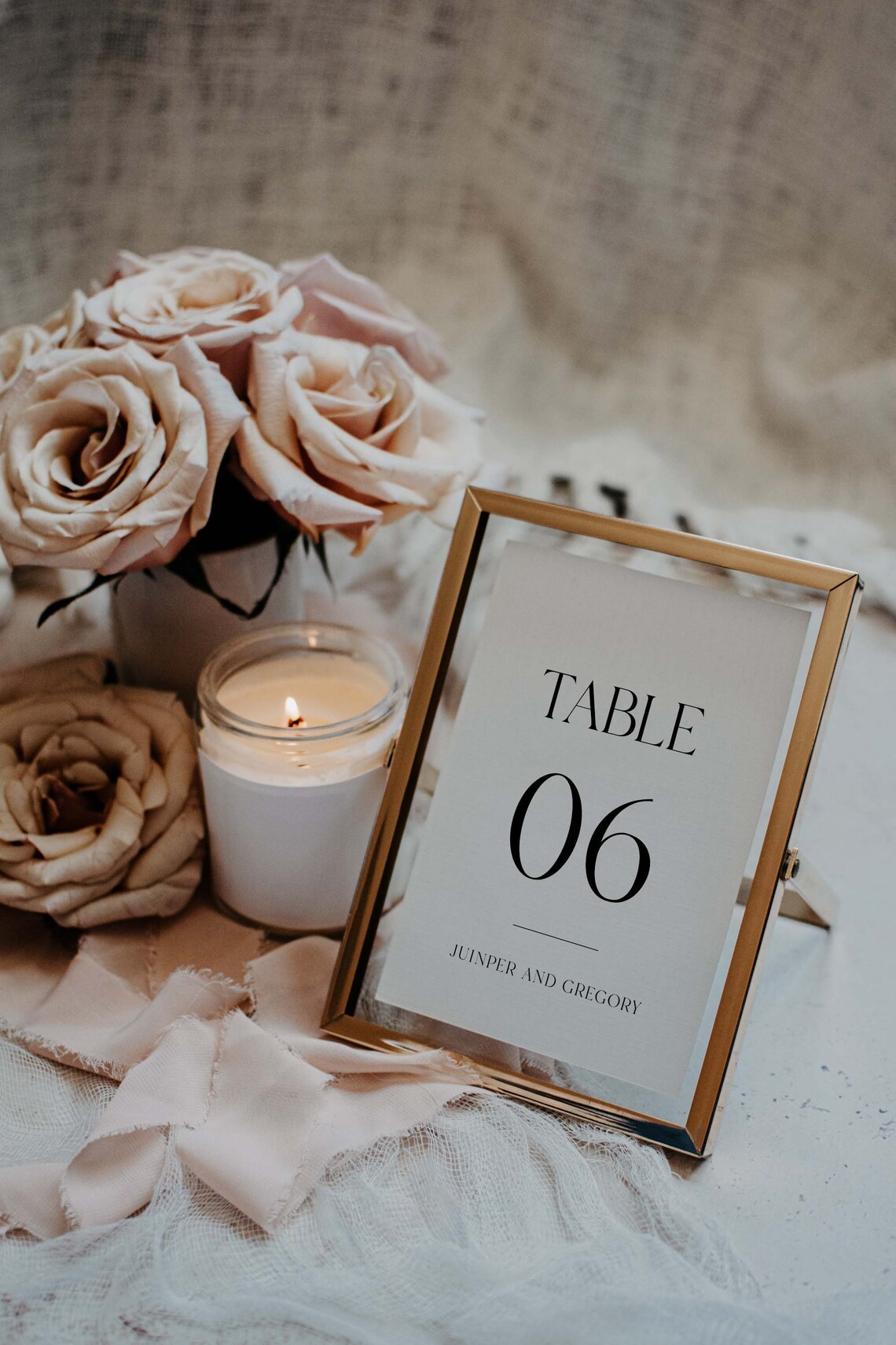 PIPER | Table Number Sign Editable Template for Seating Modern ...