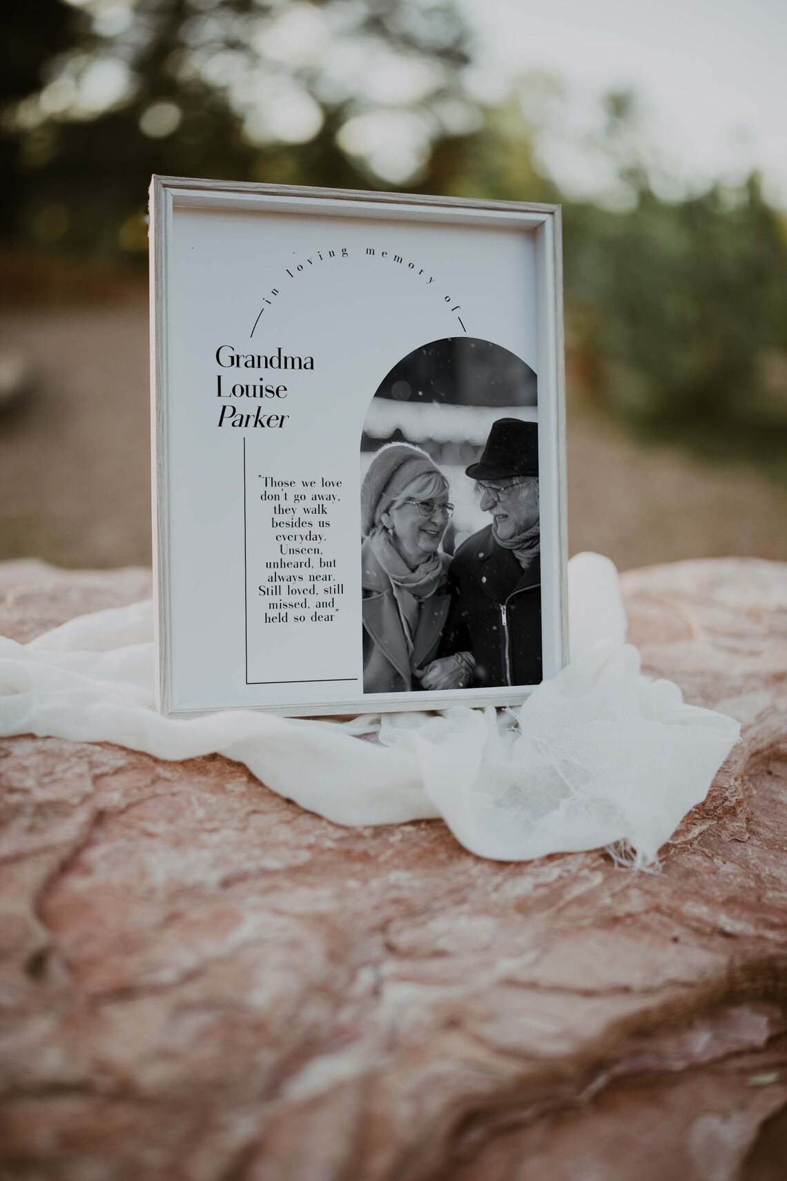 In Loving Memory Editable Portrait Template for Funeral Banquet Event ...
