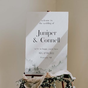 PAINTED FOREST | Wedding Welcome Sign Editable Template Poster ...